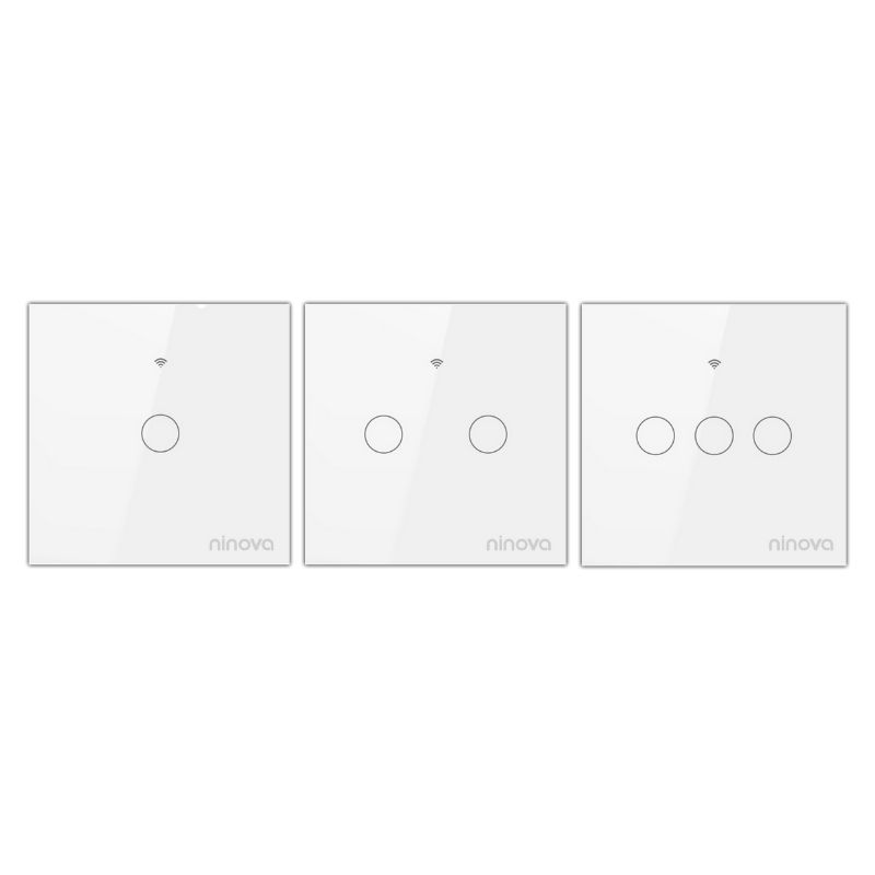 Ninova Zigbee Smart Glass Panel Switch 1 Gang - White